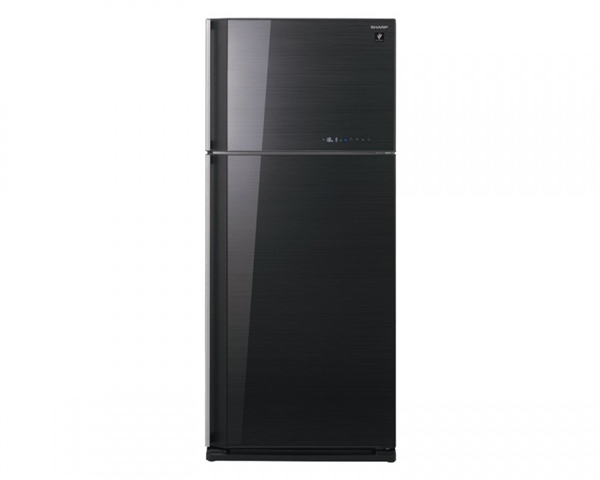 SHARP Refrigerator Digital No Frost 627 Liter, 2 Glass Doors In Black ...